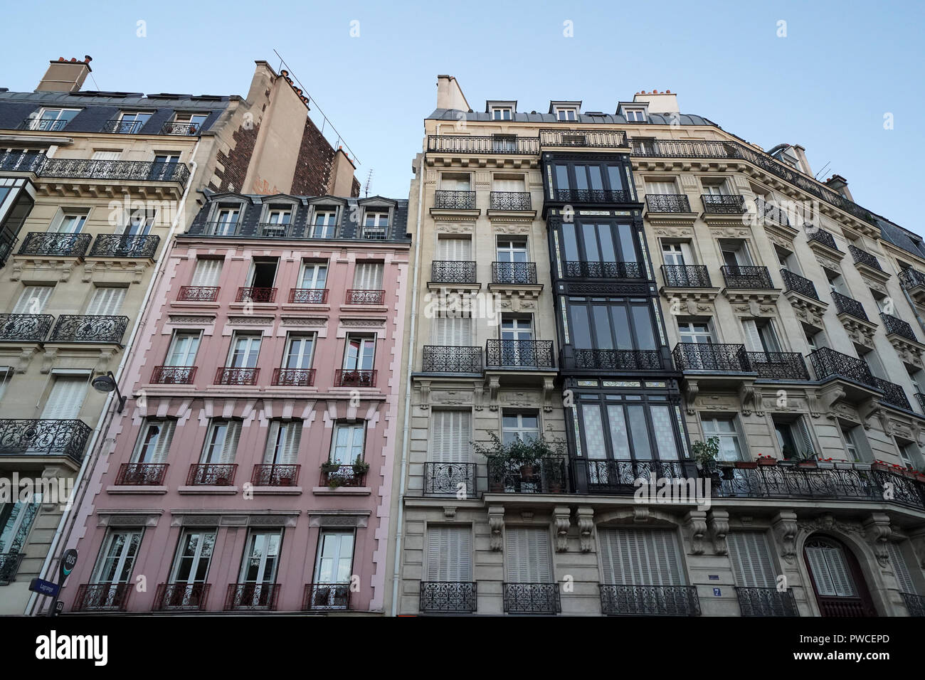 paris roof chimney and cityview landscape Stock Photo - Alamy