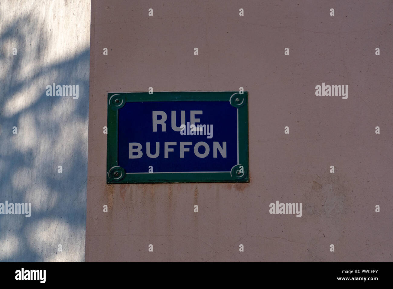 Rue buffon sign in paris france Stock Photo - Alamy