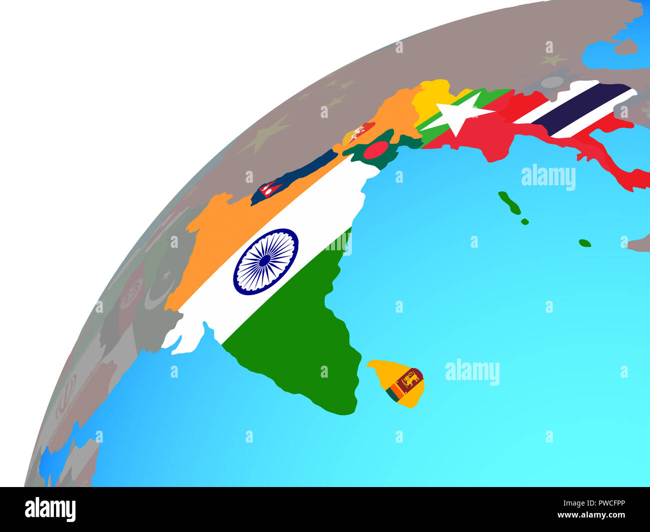 Bimstec map hi-res stock photography and images - Alamy