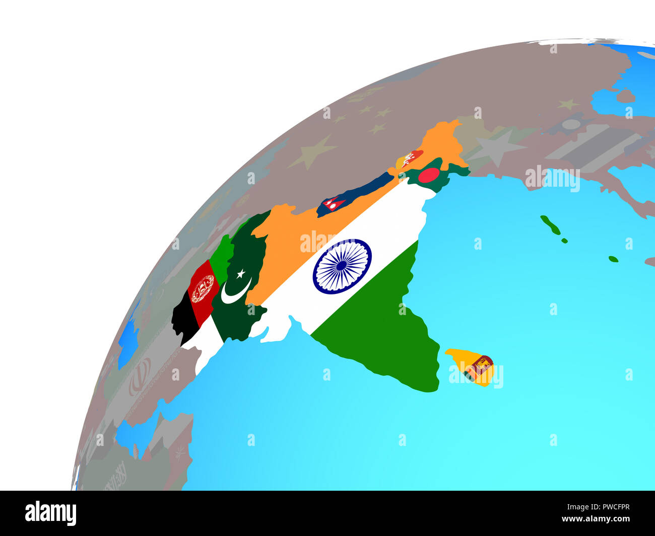 Saarc flags hi-res stock photography and images - Alamy