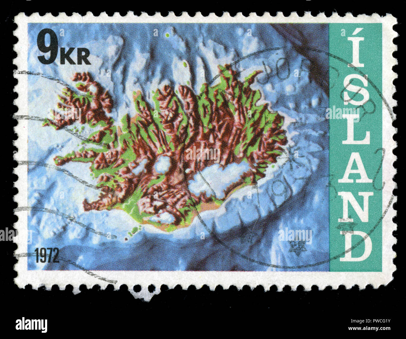 Postmarked stamp from Iceland issued in 1972 Stock Photo - Alamy