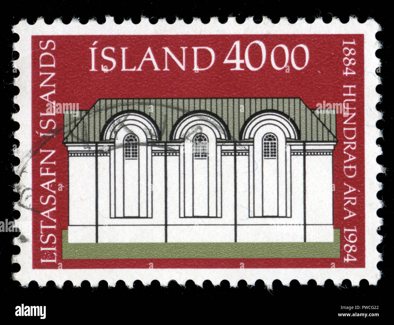 Postmarked stamp from Iceland in the National gallery series issued in ...