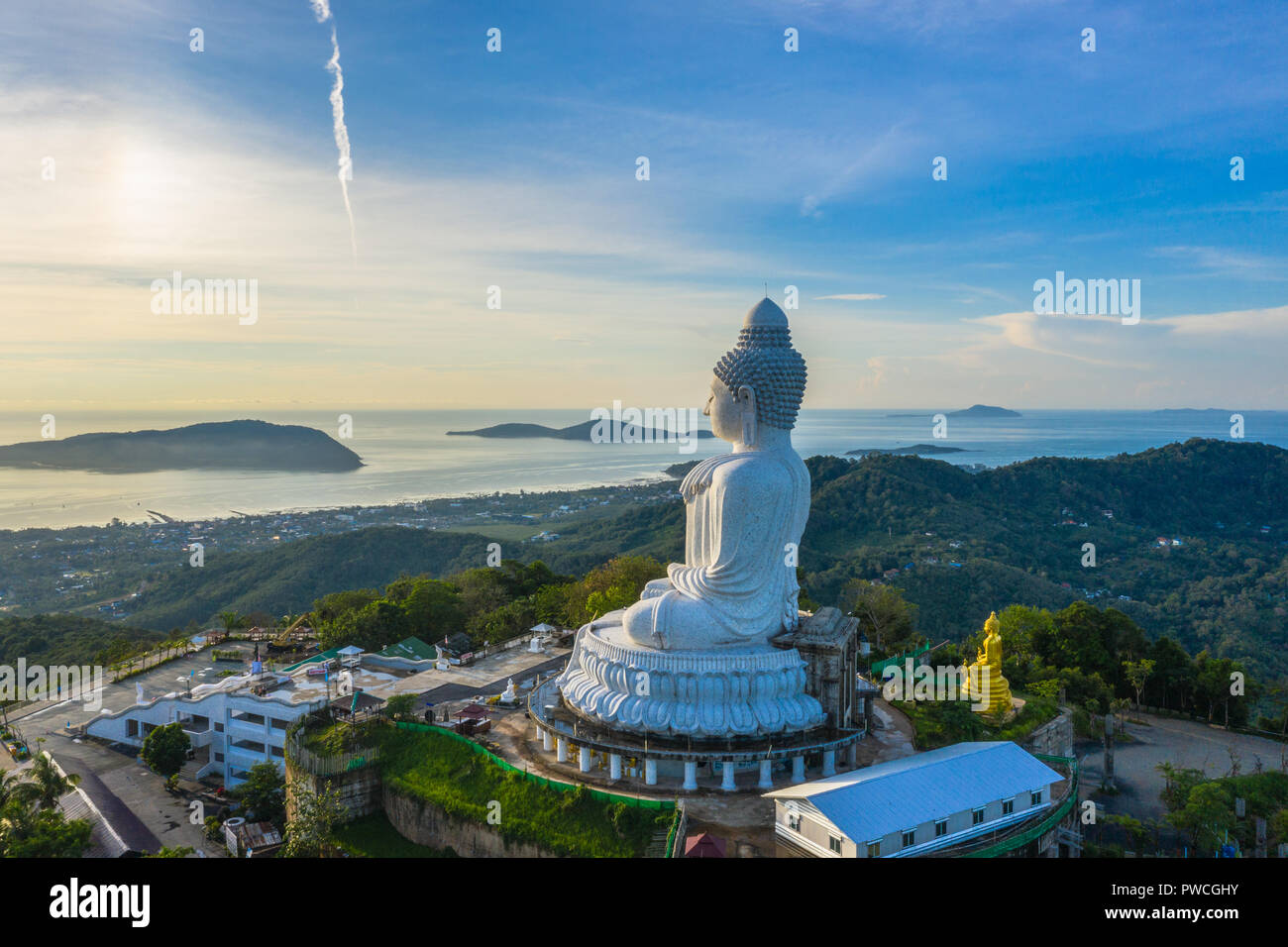 aerial view Phuket Big Buddha is one of the island most important and ...