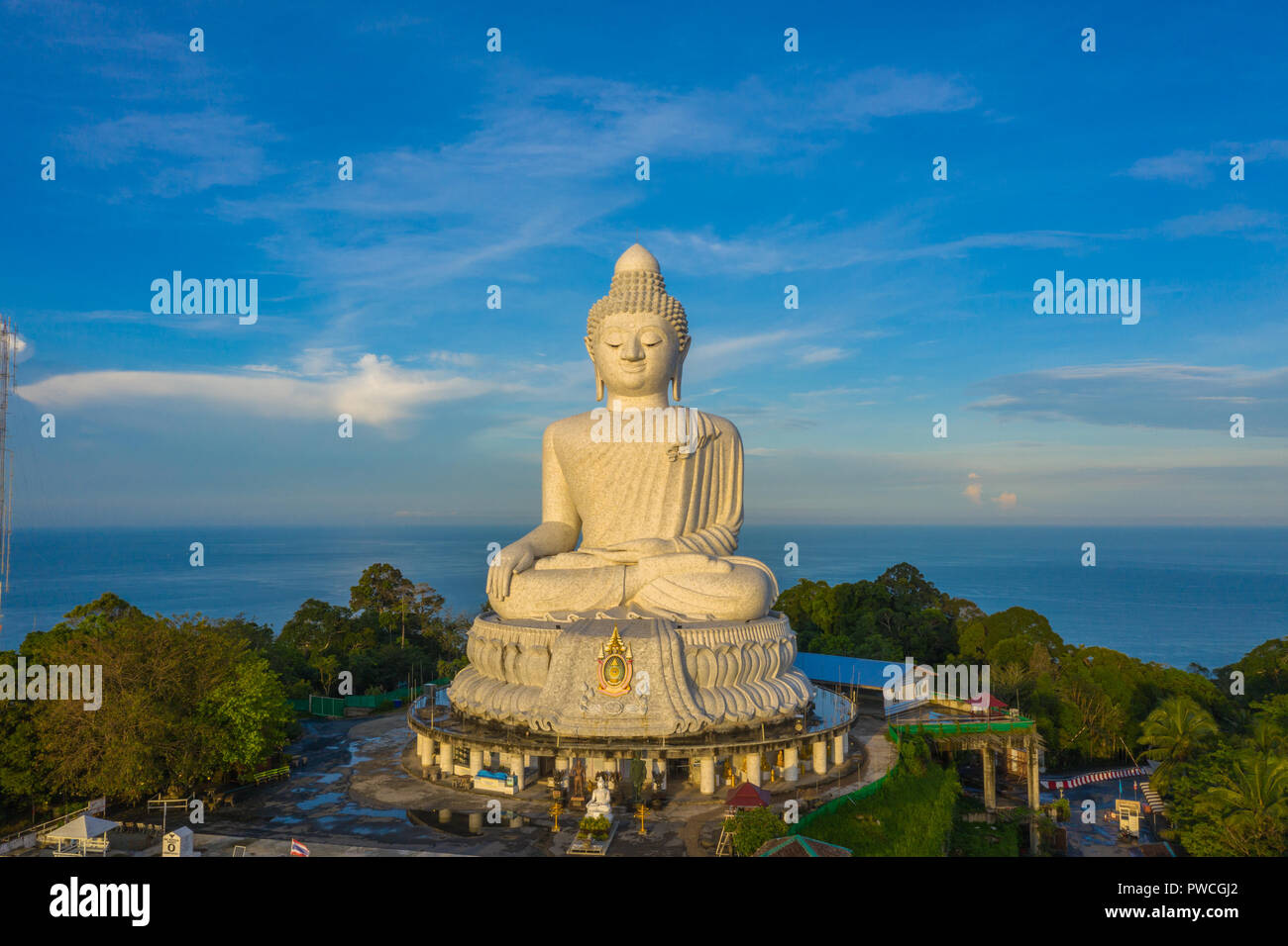 aerial view Phuket Big Buddha is one of the island most important and ...