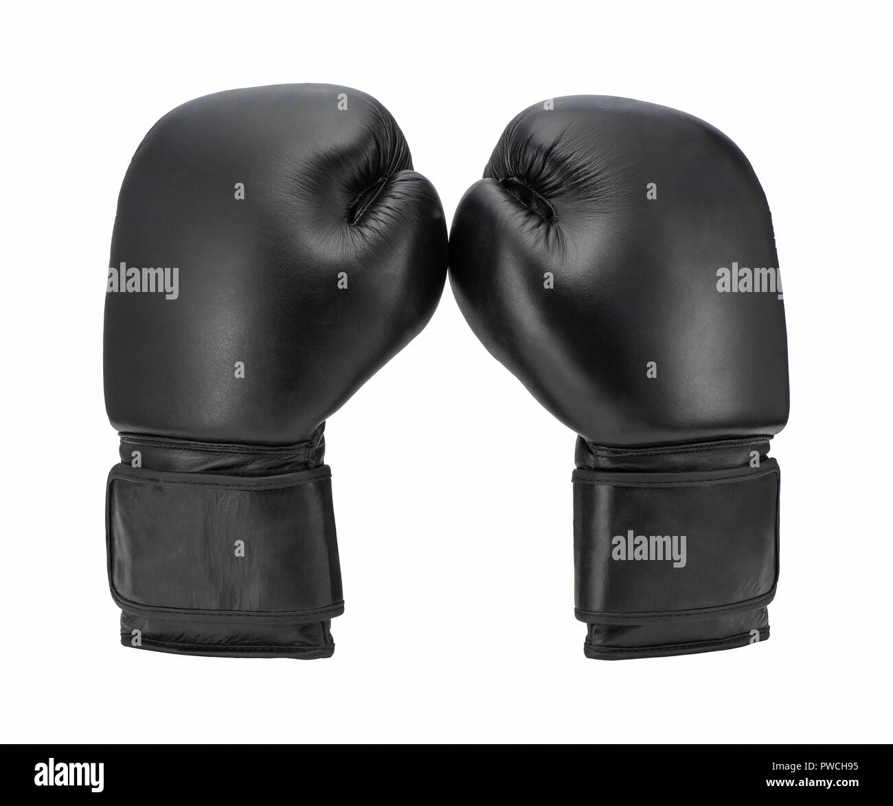 black boxing gloves isolated on white background. sportswear Stock ...
