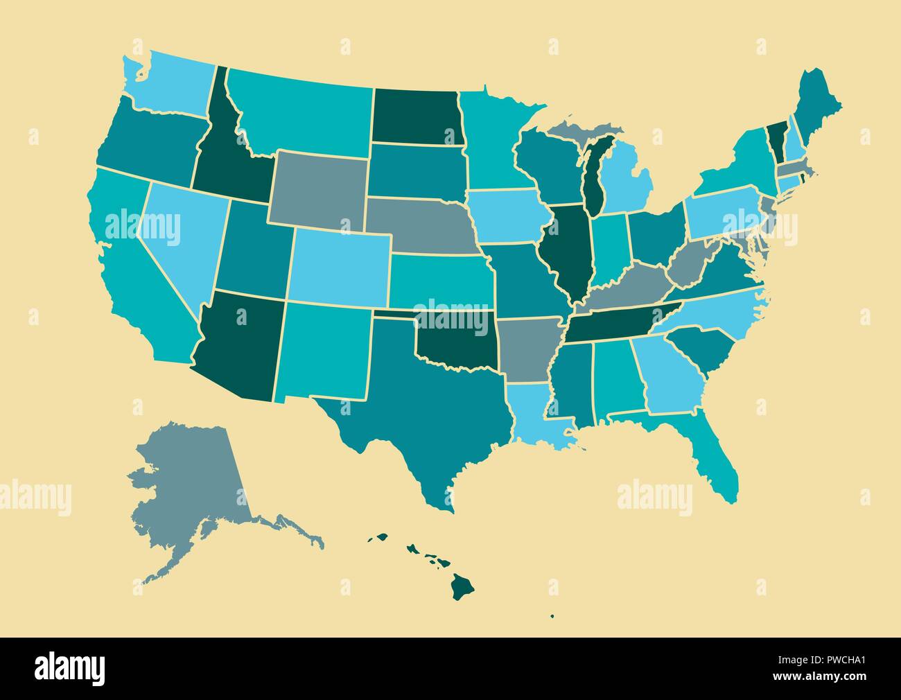 USA map vector illustration Stock Vector Image & Art - Alamy