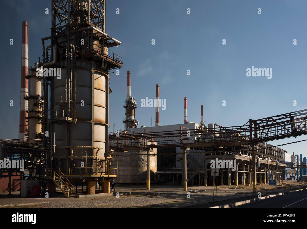 The natural gas production factory facilities of PAO Gazprom in ...