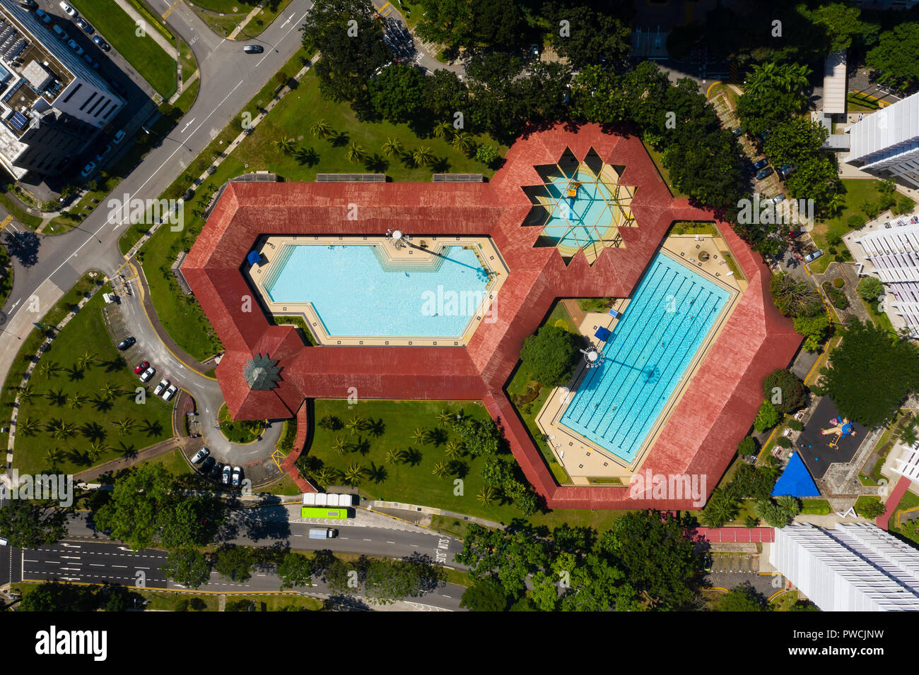 Aerial view training pool hi-res stock photography and images - Alamy