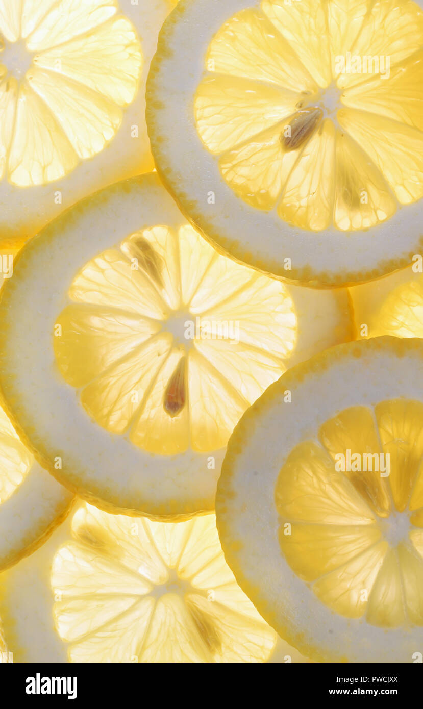 Details of lemon slices background Stock Photo - Alamy