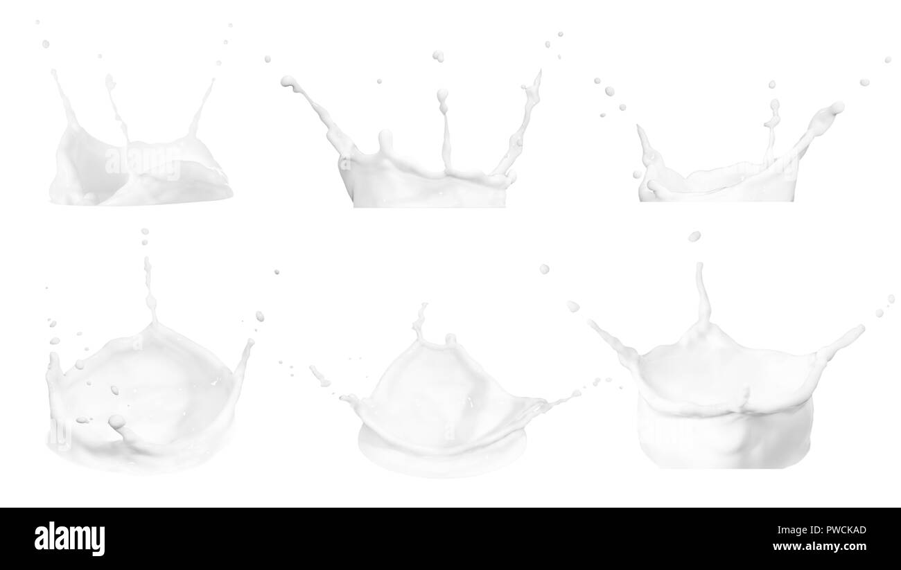 Cream splashes Black and White Stock Photos & Images - Alamy