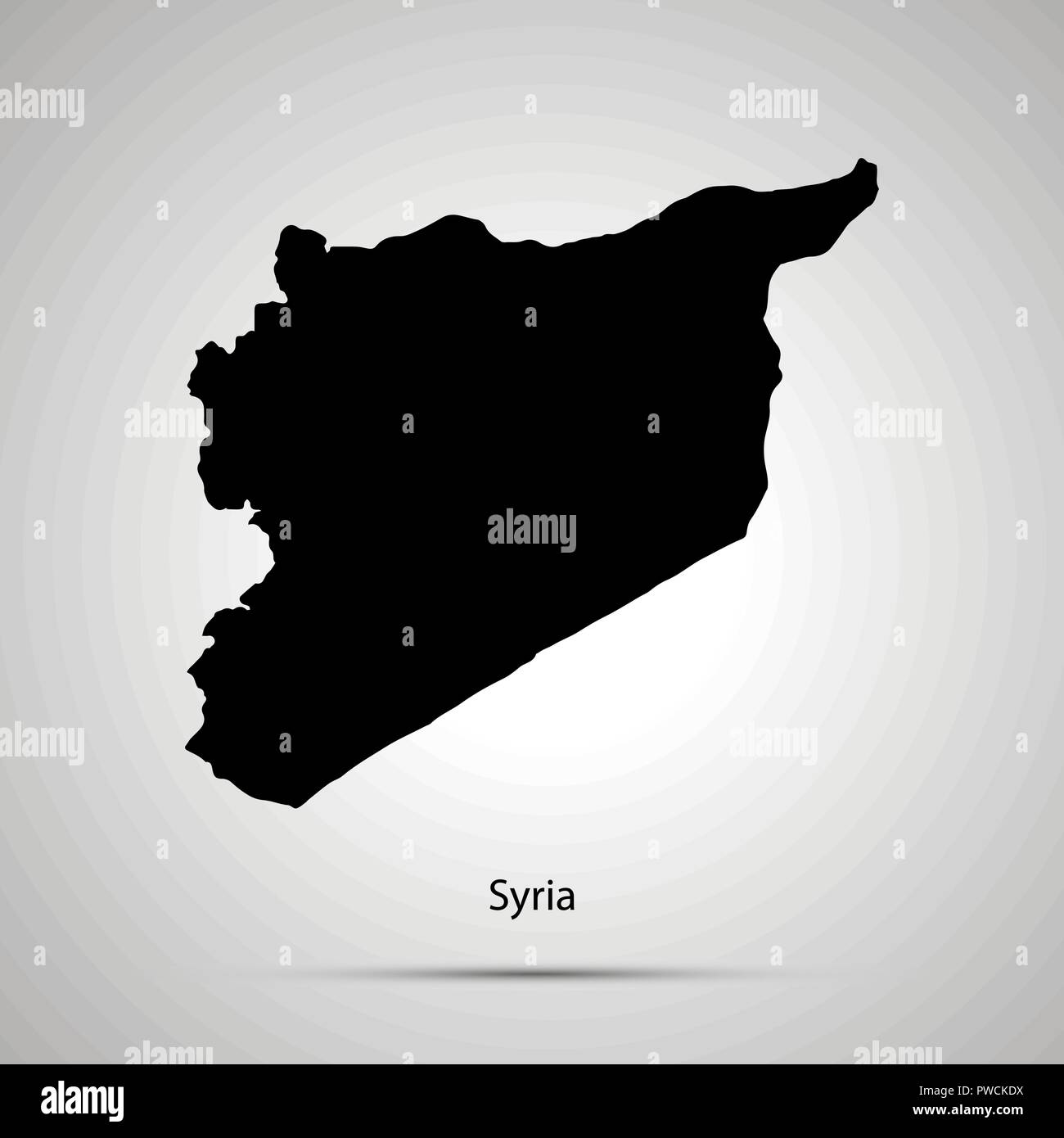 Syria country map hi-res stock photography and images - Alamy