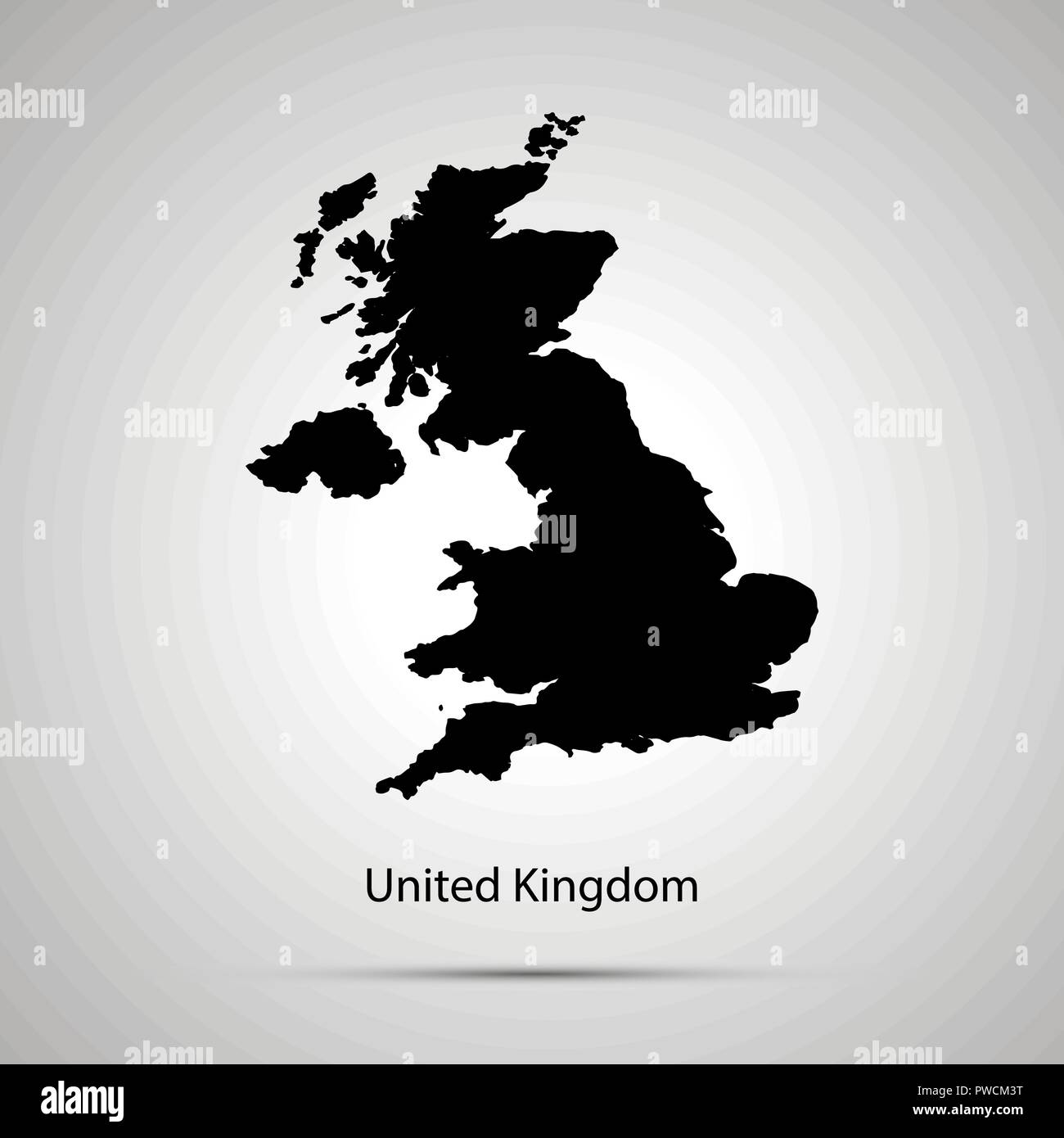 Map of the uk blank Stock Vector Images - Alamy