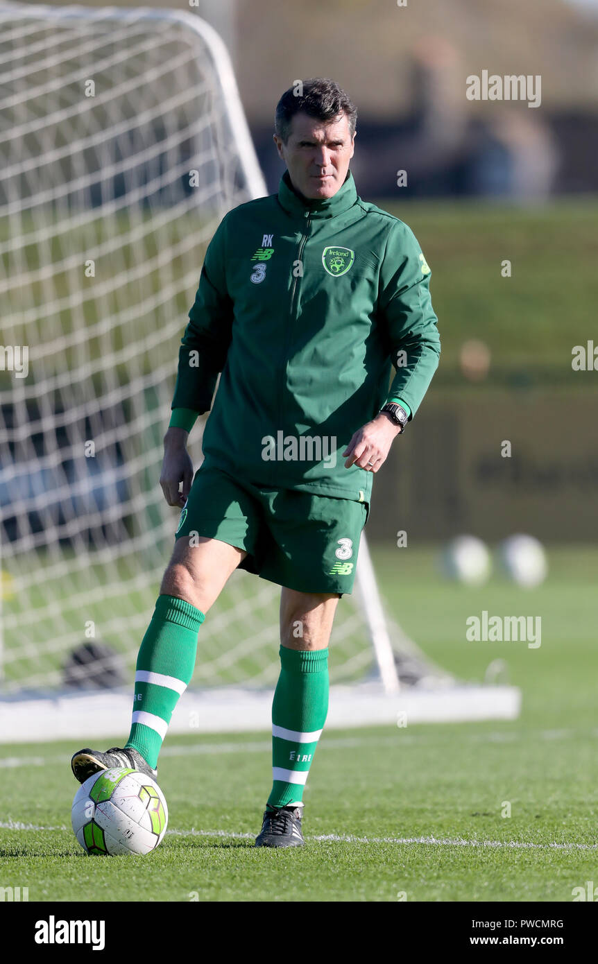 Republic of Ireland assistant manager Roy Keane during a training ...