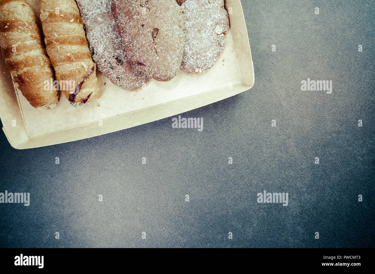 sweet pastries and cookies - comfort food concept Stock Photo - Alamy