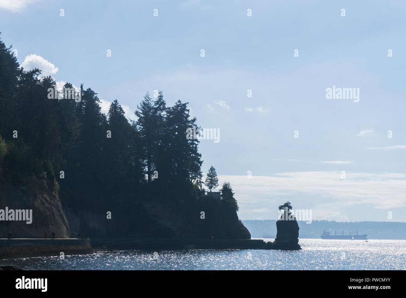 Siwash Rock in Stanley Park, Vancouver Stock Photo - Alamy