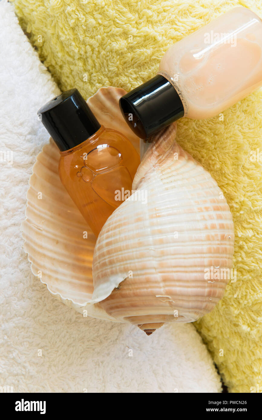 Spa wellness treatment products - body care and hygiene concept Stock ...