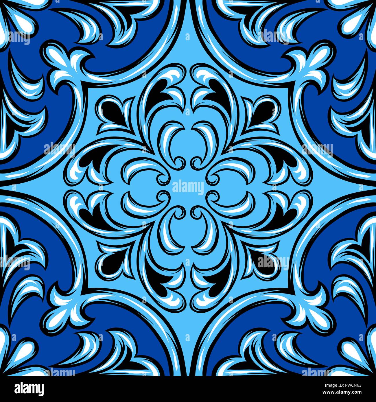 Wall portuguese pottery Stock Vector Images - Alamy