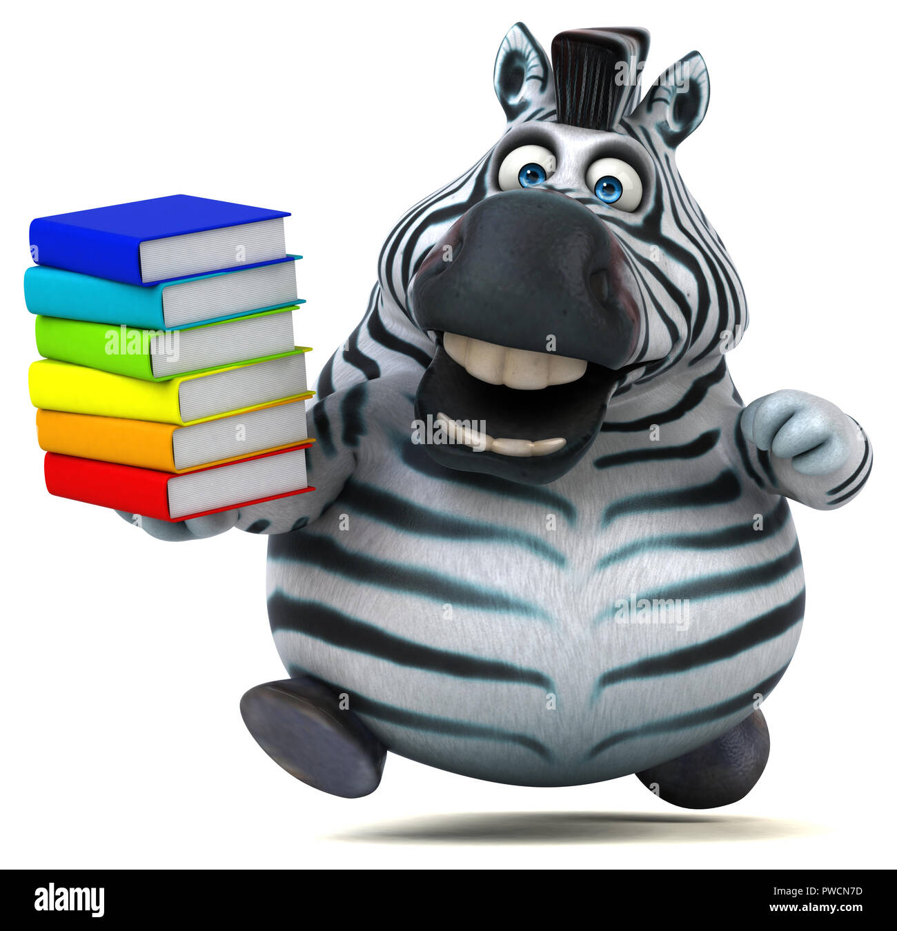 Fun zebra - 3D Illustration Stock Photo - Alamy