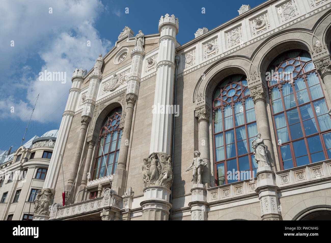 Budapest, Hungary - 3 august 2018: architecture detail of concert hall ...