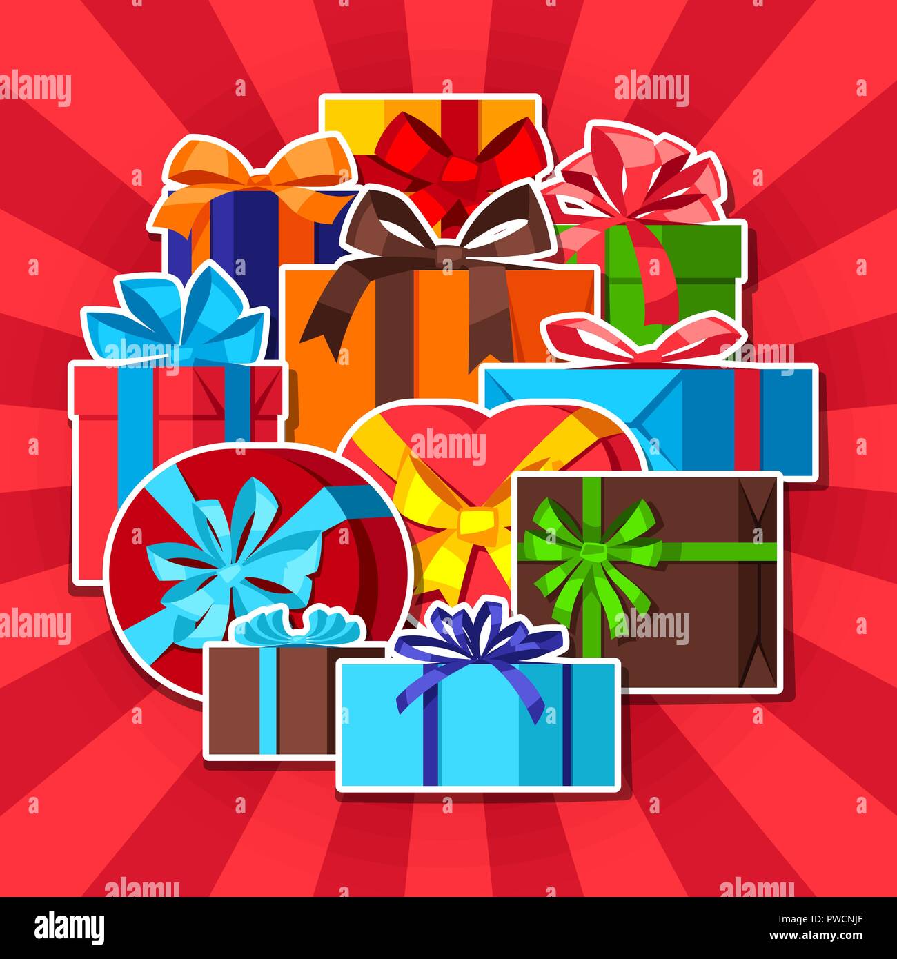 Celebration background with gift boxes Stock Vector Image & Art - Alamy