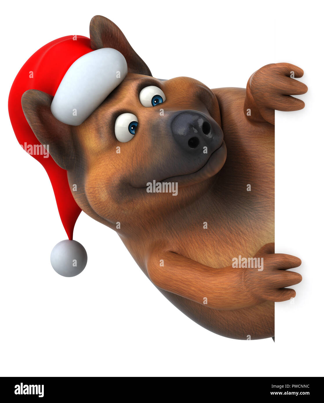 Fun german shepherd dog - 3D Illustration Stock Photo - Alamy