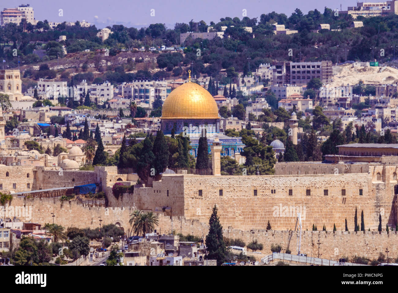 Middle East Israel East Jerusalem Holy Gold Golden Dome Jerusalem Old ...
