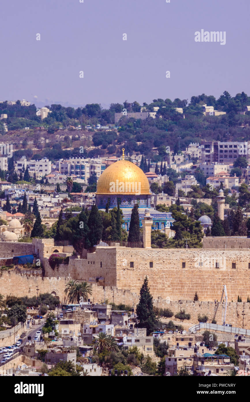 Middle East Israel East Jerusalem Holy Gold Golden Dome Jerusalem Old ...