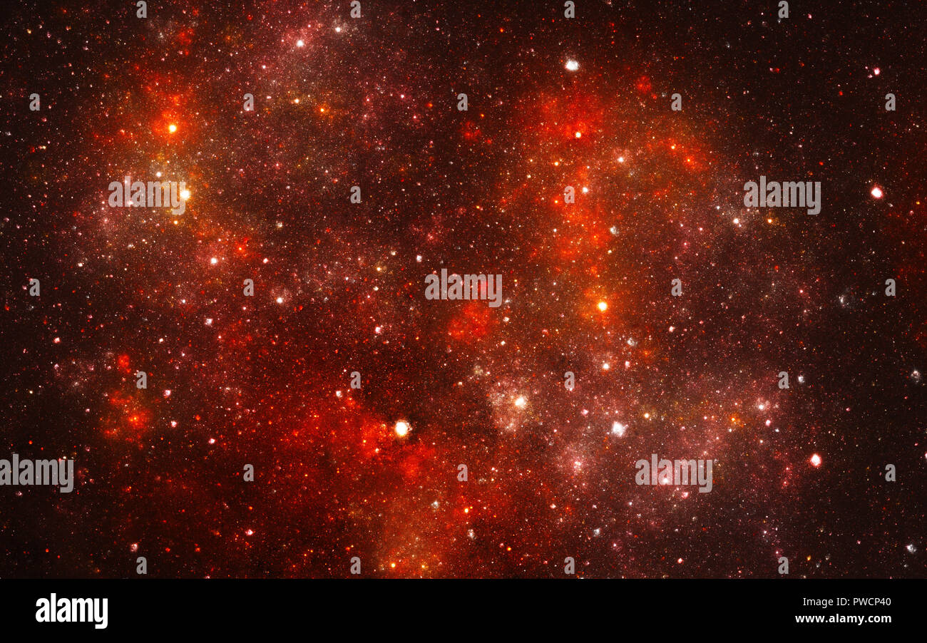 Red galaxy in deep space Stock Photo - Alamy