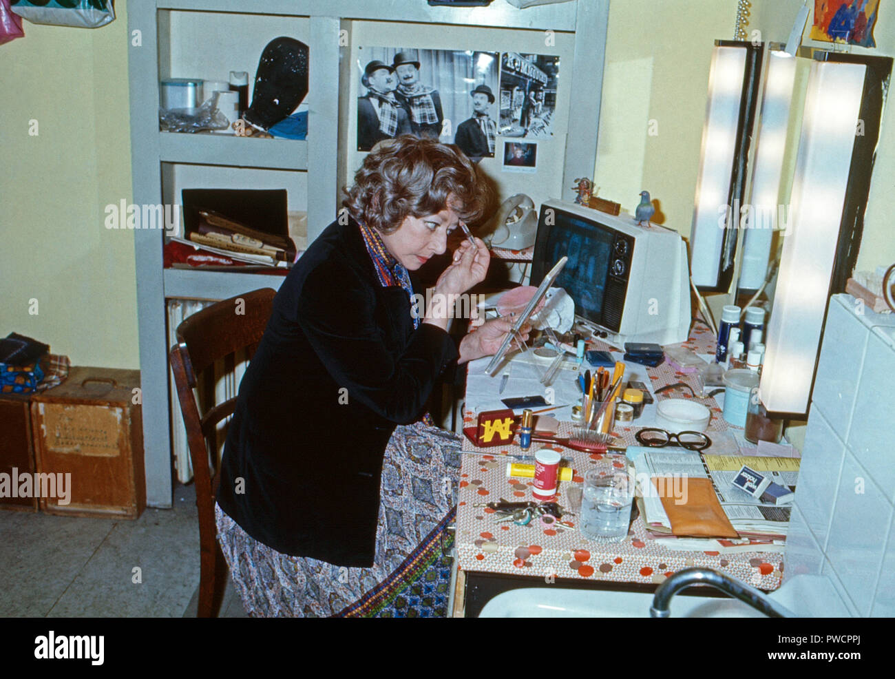Lore Lorentz, deutsche Kabarettistin, in Düsseldorf, Deutschland 1978 ...