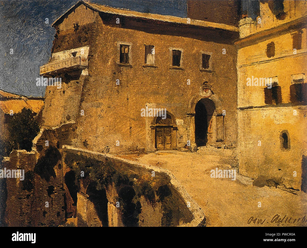 Achenbach Oswald - Palazzo Ruspoli in Nemi Stock Photo - Alamy