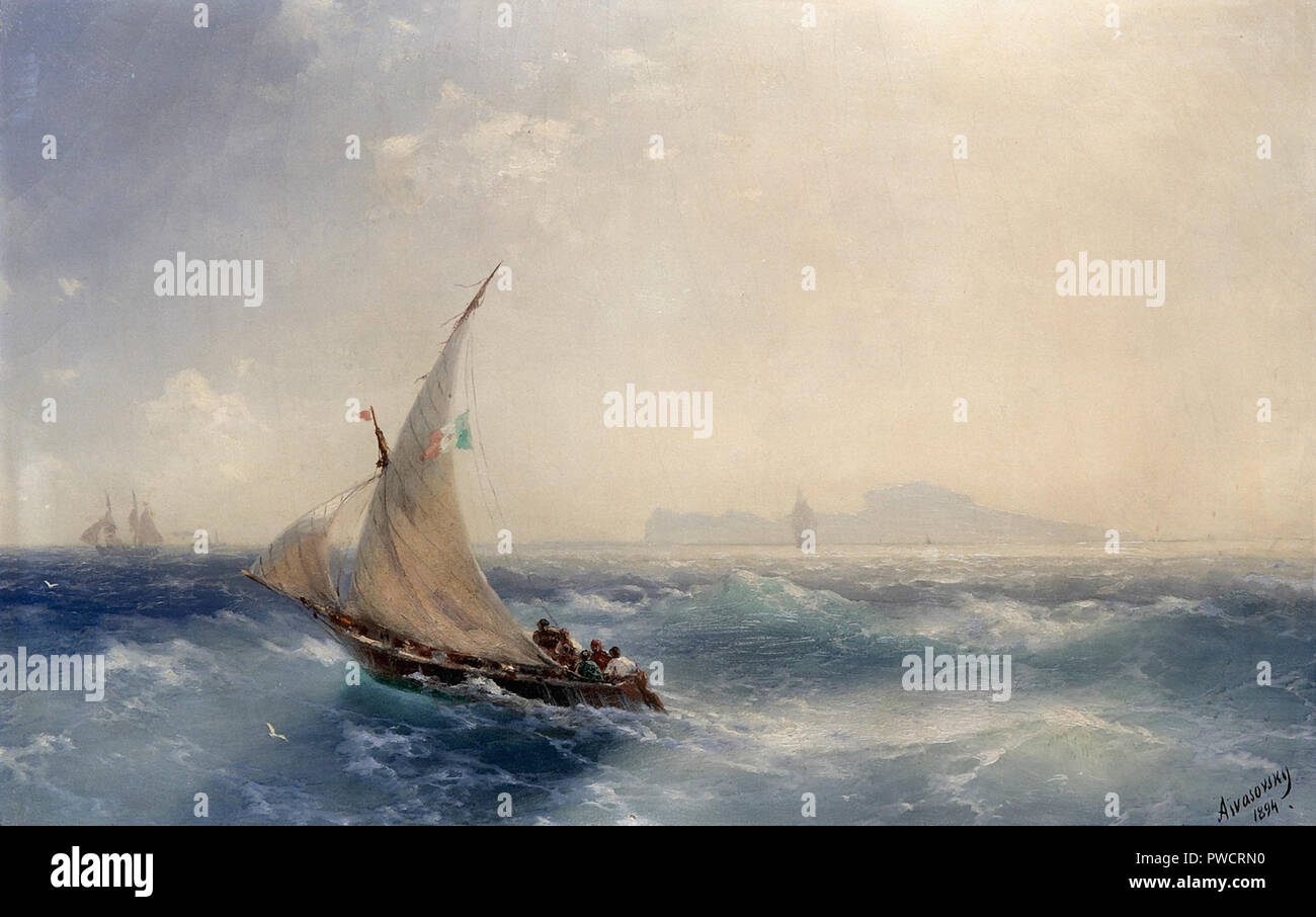 Aivazovsky Ivan Constantinovich - Shipping off the Island of Ischia 3 1 ...