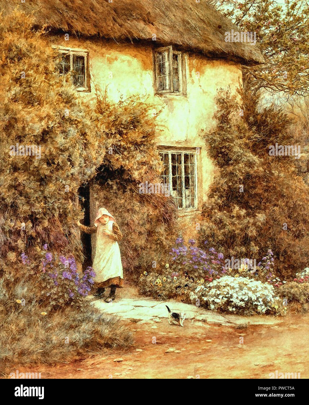 Allingham Helen - a Cottage Door Stock Photo - Alamy