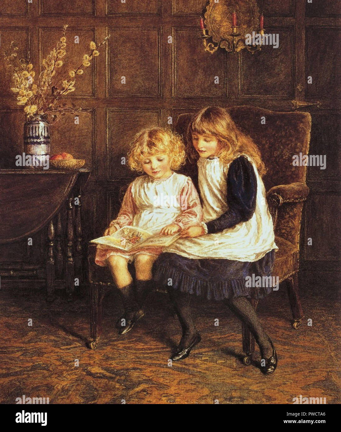 Allingham Helen - Reading Lesson Stock Photo - Alamy