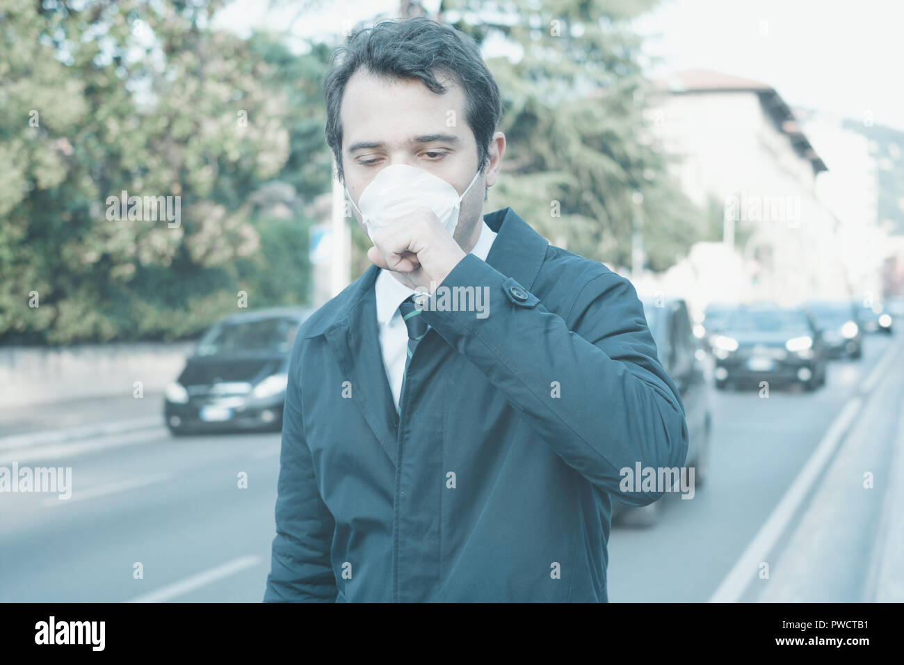 Pollution city people hi-res stock photography and images - Alamy