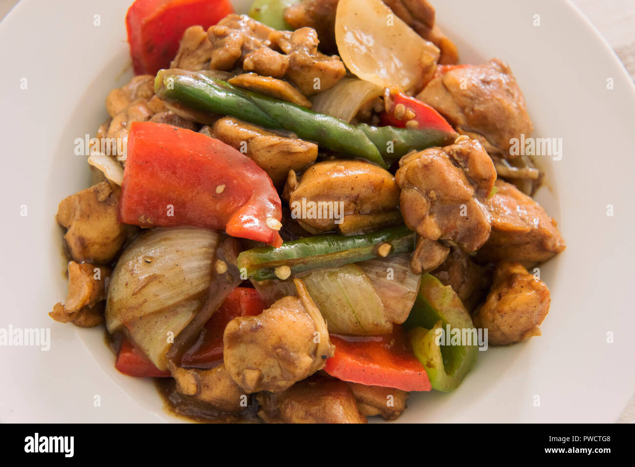Indo-chinese Chili chicken Stock Photo - Alamy