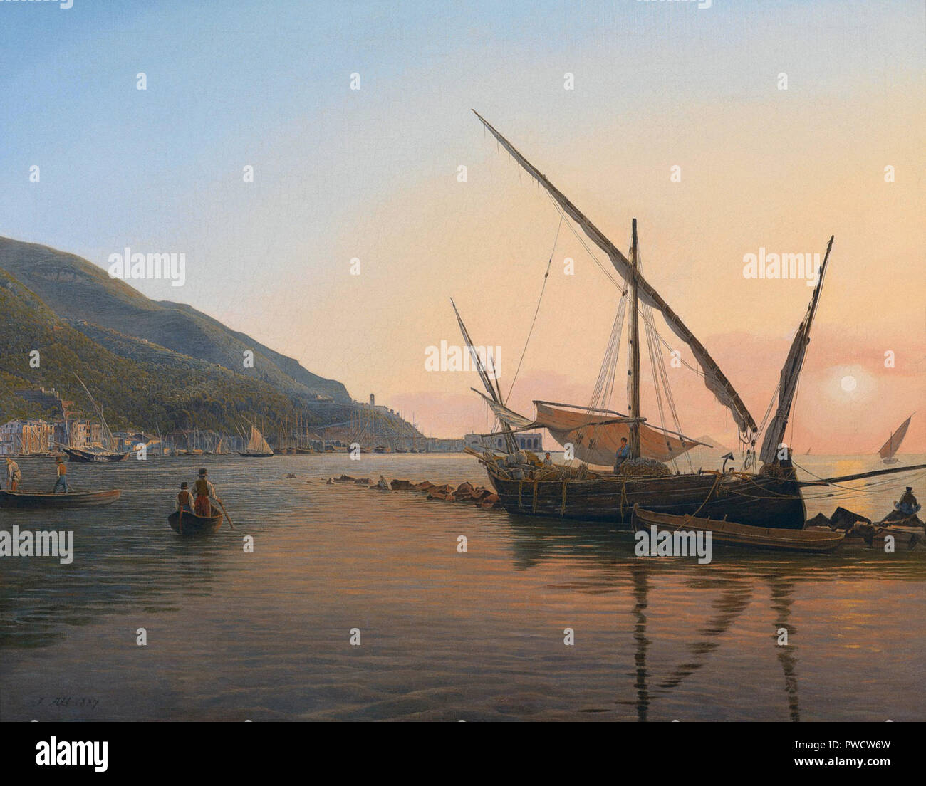 Alt Jacob - Scene of Castellamare on the Gulf of Naples Stock Photo - Alamy