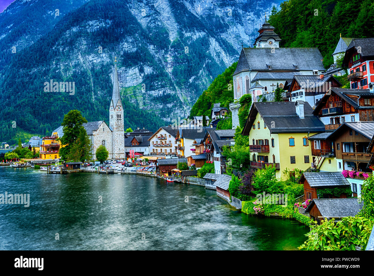 Beautiful Austrian Village Hallstatt Stock Photo - Alamy