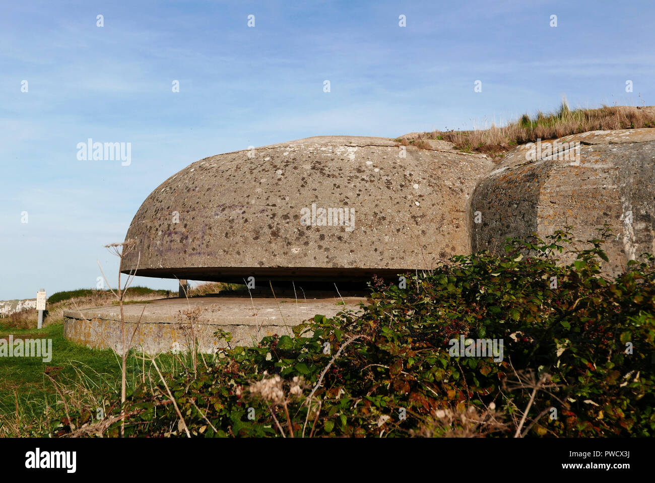 The blockhaus of Cap Faginet, the observation post, Fecamp, Seine ...