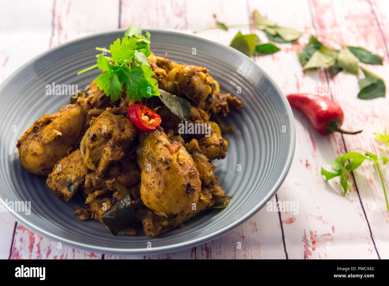 Dry Pepper chicken fry Stock Photo - Alamy