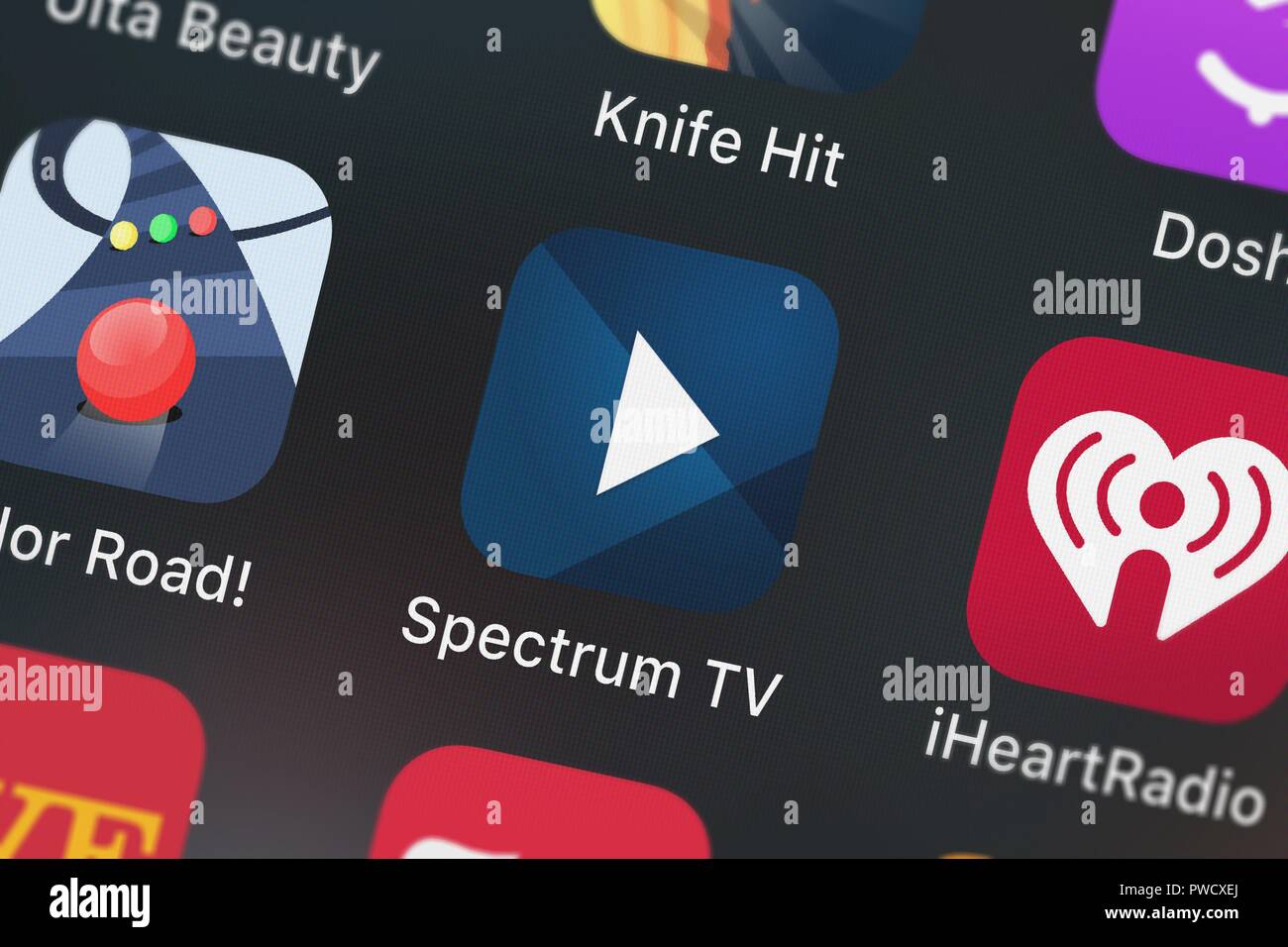 London, United Kingdom - October 15, 2018: Screenshot of the mobile app ...