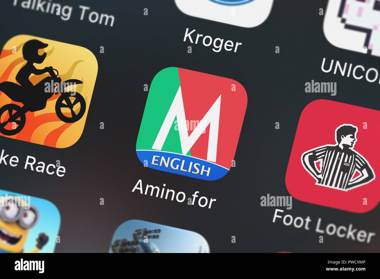 London, United Kingdom - October 15, 2018: The Amino for: Mario mobile ...