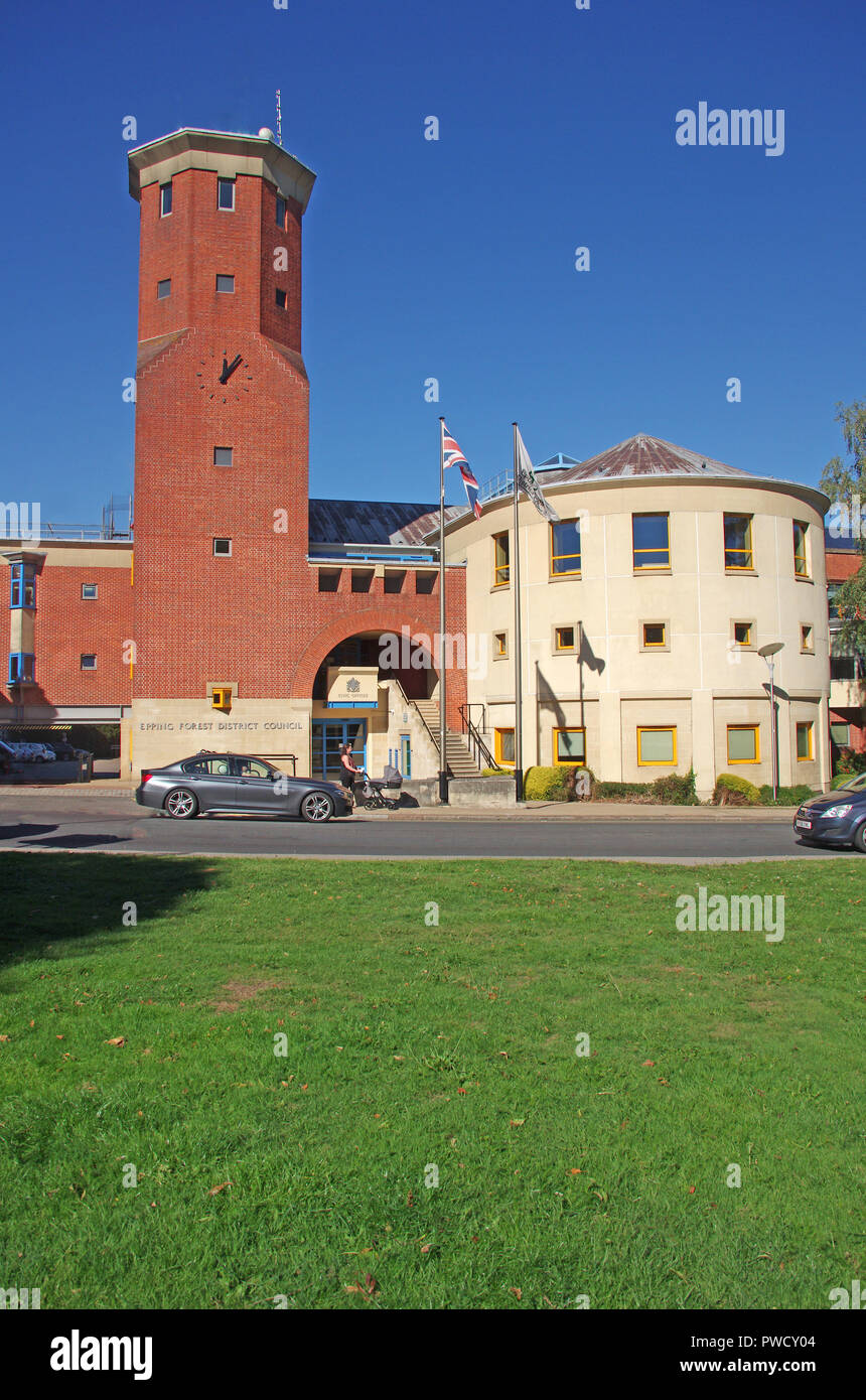 Epping Forest Town District Council Cival Office Essex Stock Photo - Alamy