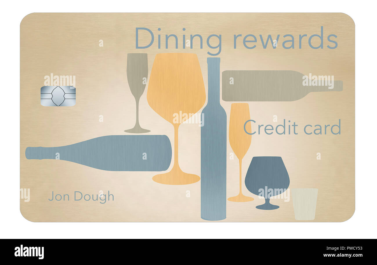Dining rewards credit card sushi wine Stock Photo - Alamy