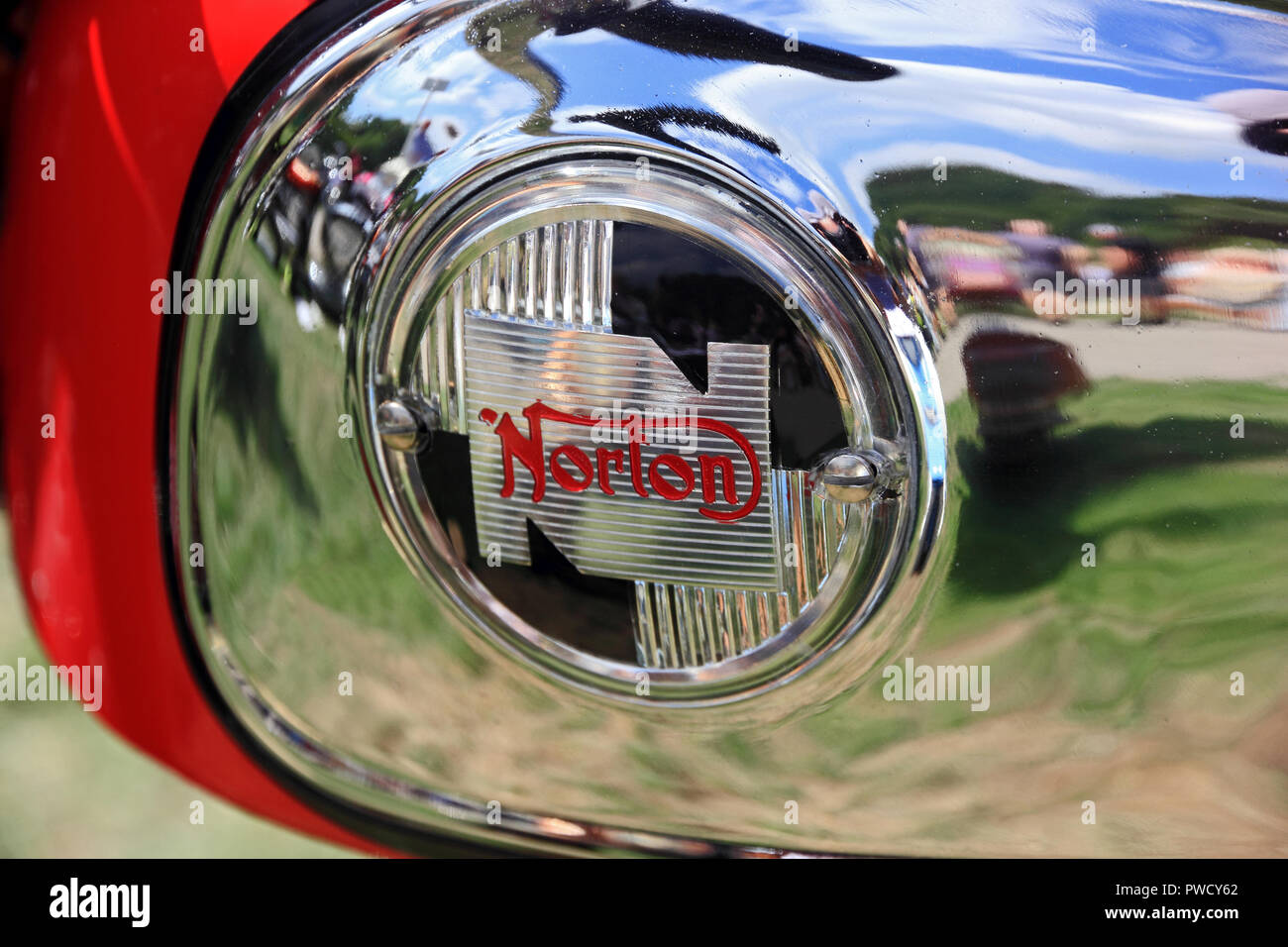 Norton motorcycle badge Stock Photo - Alamy