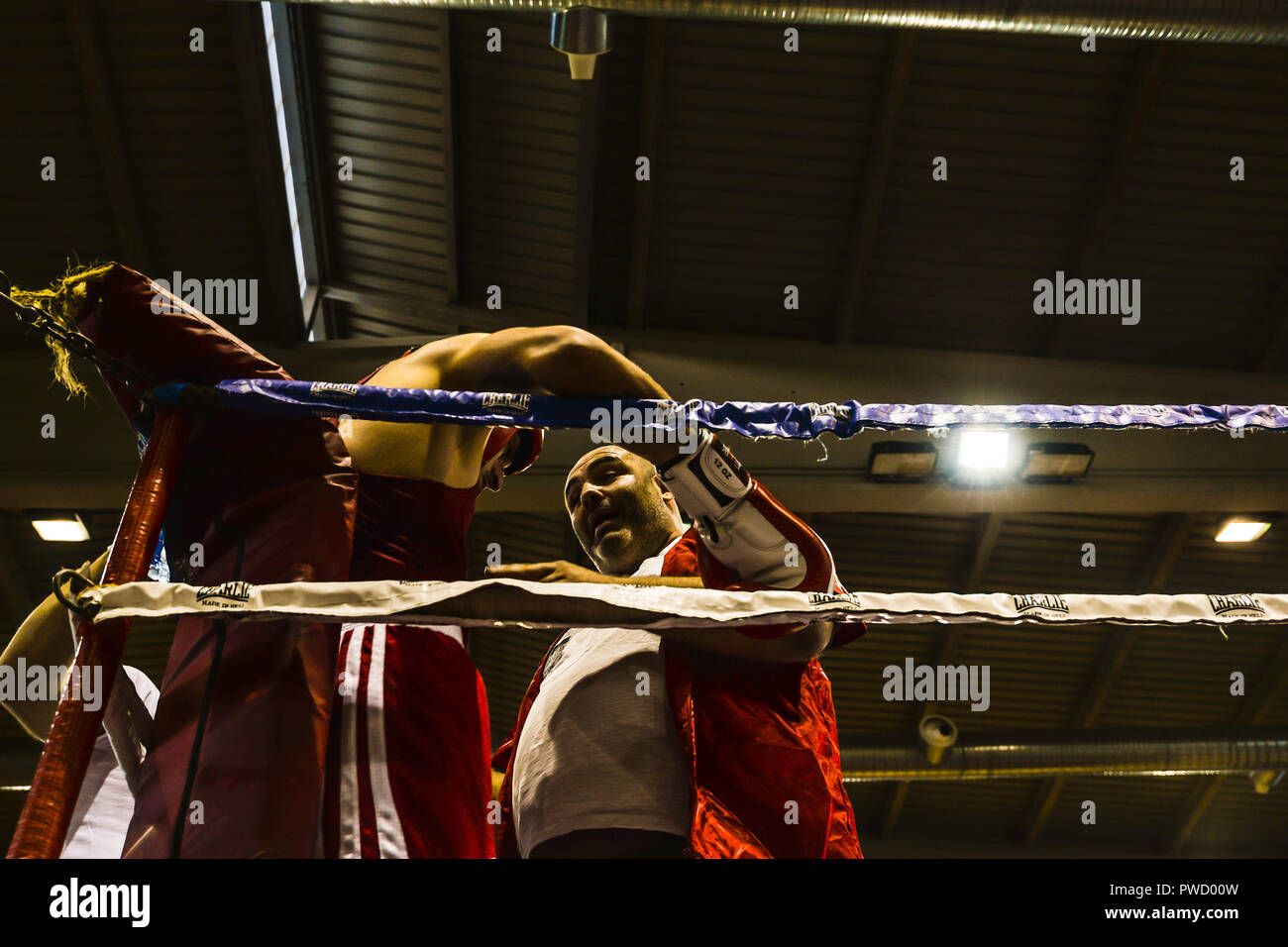 Vigo/Galicia - Spain - 10/6/18 - A boxing match and crowd Stock Photo ...