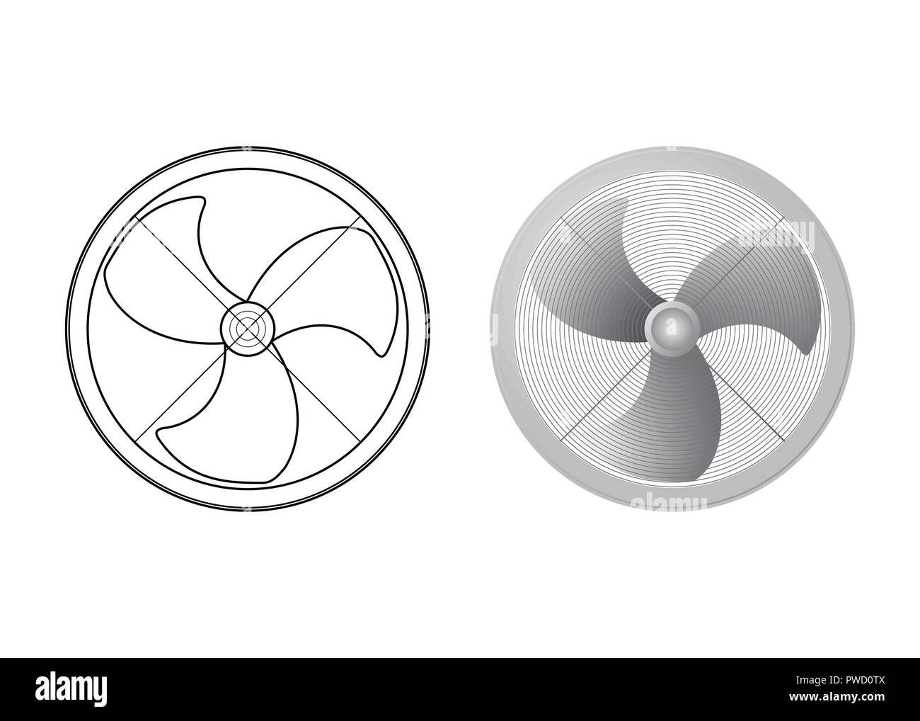 Illustration electric fans hi-res stock photography and images - Alamy