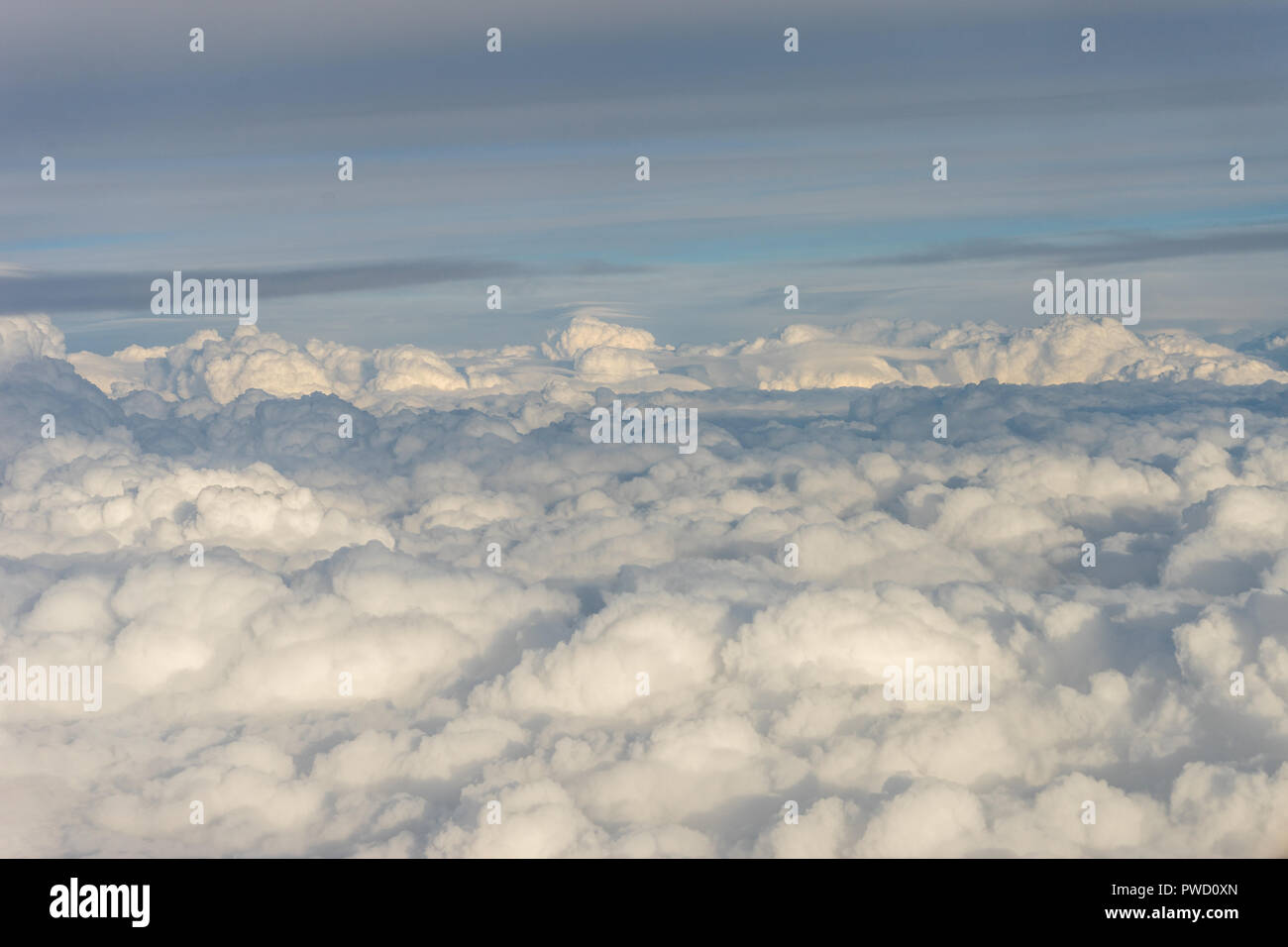 View of clouds from airplane window, a group of clouds in the sky Stock ...