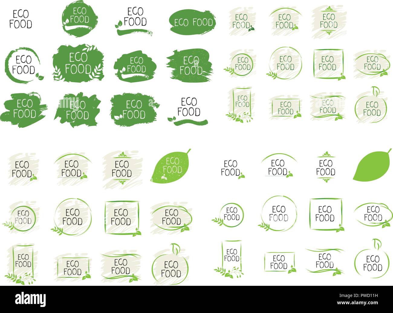 Big collection Eco food labels and high quality product badges. Bio ...