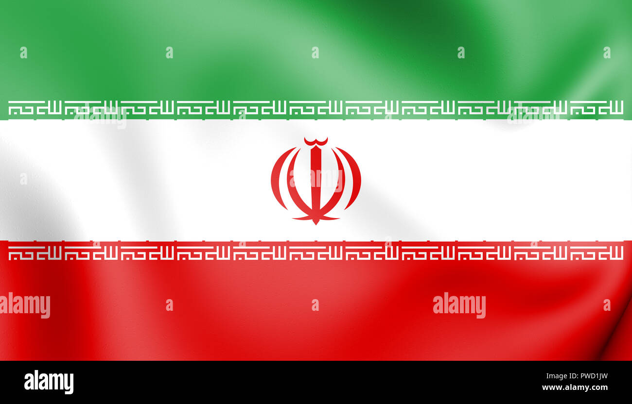 3D Flag of Iran. 3D Illustration Stock Photo - Alamy