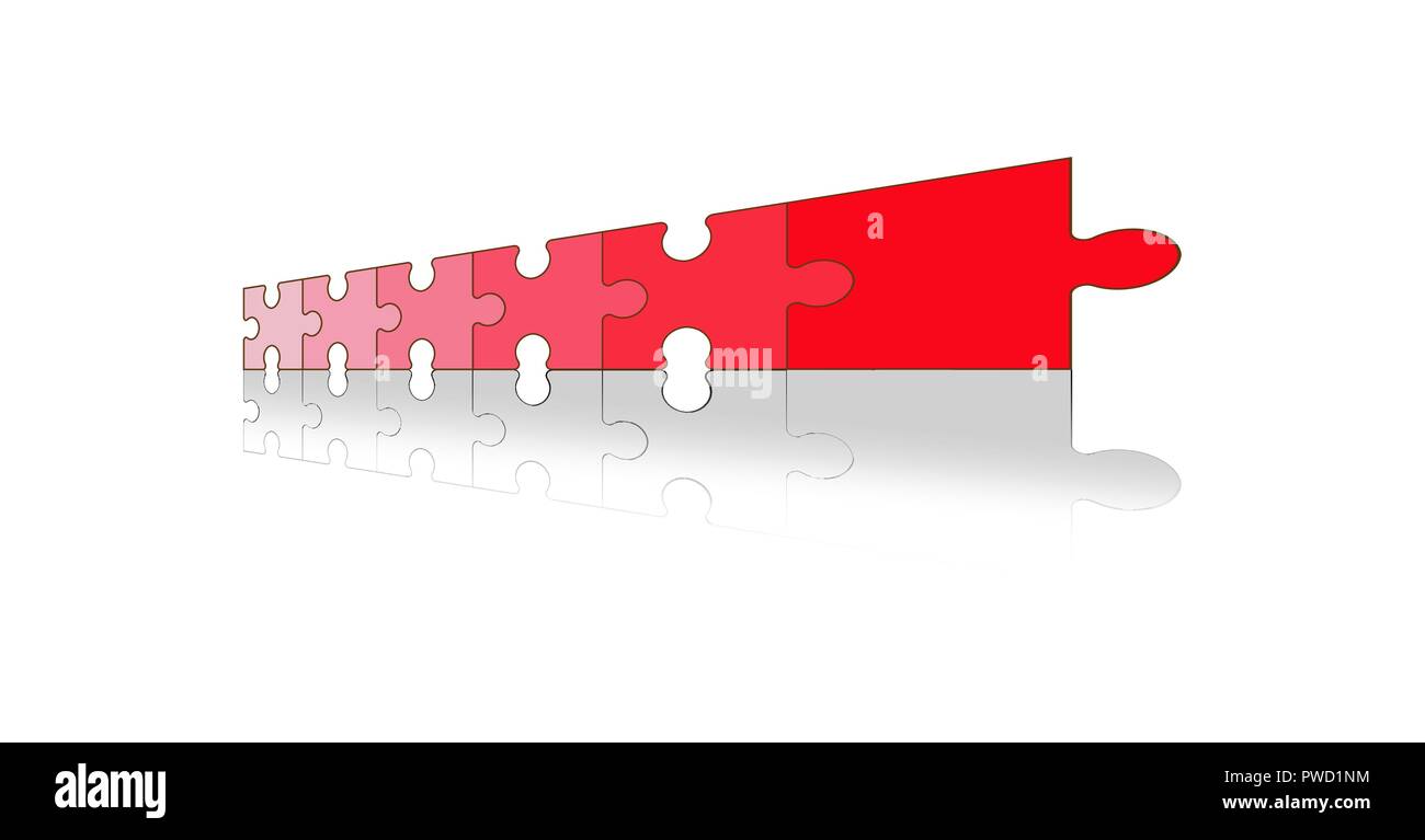 The leader pulls the team. Conceptual image of mosaic elements Stock ...